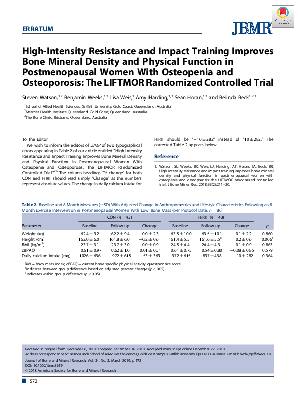 (PDF) High-Intensity Resistance and Impact Training Improves Bone ...