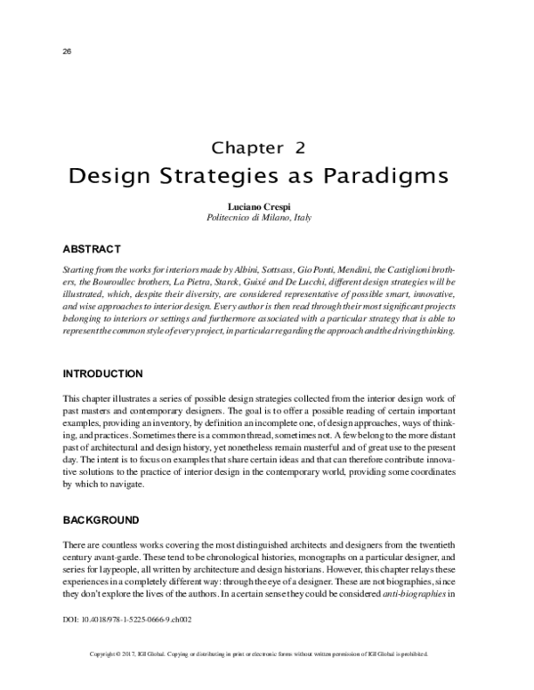 (PDF) Design Strategies as Paradigms