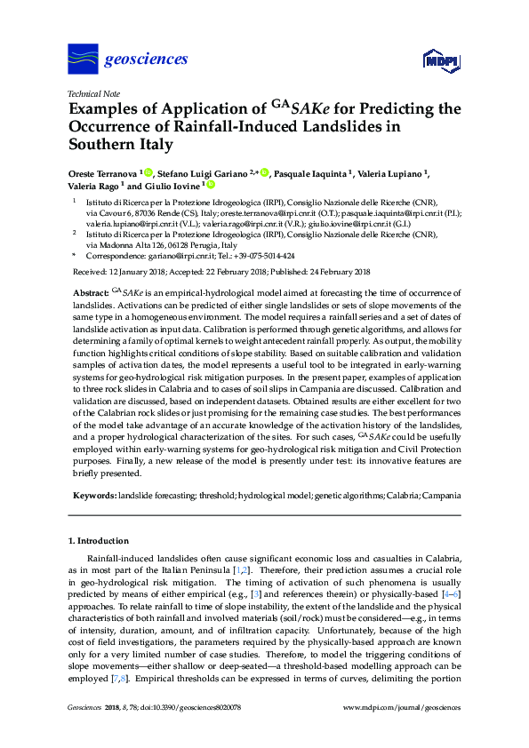 (PDF) Examples of Application of GASAKe for Predicting the Occurrence ...