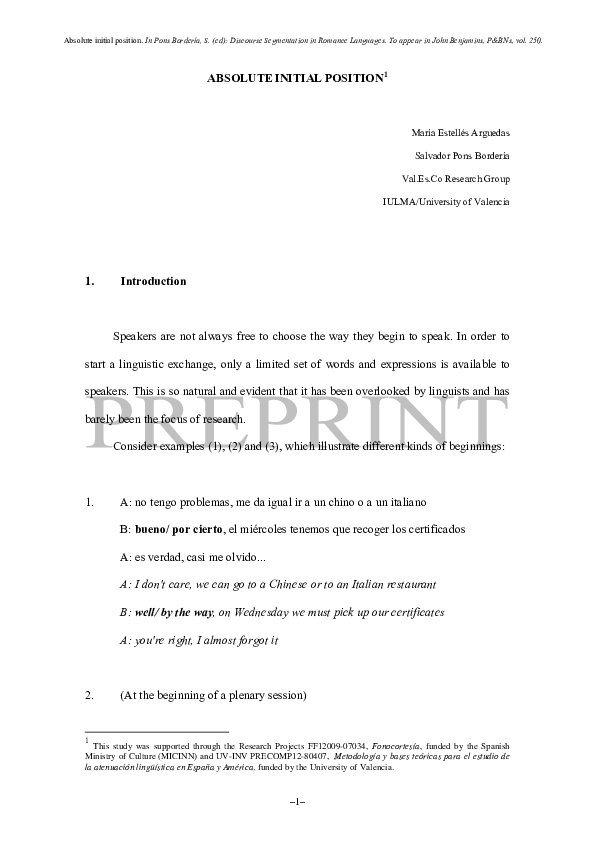 (PDF) Absolute Initial Position 1