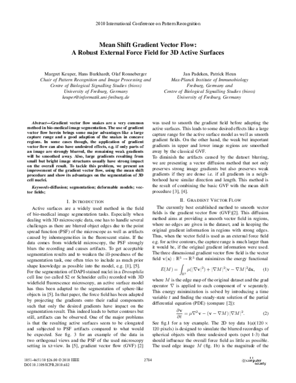 (PDF) Mean Shift Gradient Vector Flow: A Robust External Force Field ...