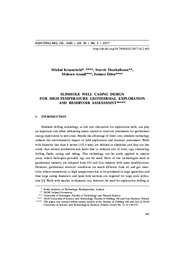 (PDF) Slimhole well casing design for high-temperature geothermal ...