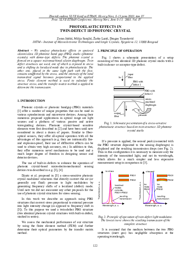 (PDF) Photoelastic Effects in Twin-Defect 1D Photonic Crystal