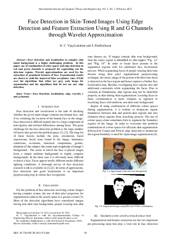 (PDF) Face Detection in Skin-toned Images Using Edge Detection and ...