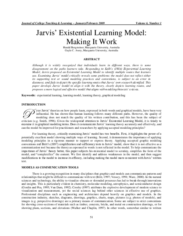 (PDF) Jarvis’ Existential Learning Model: Making It Work