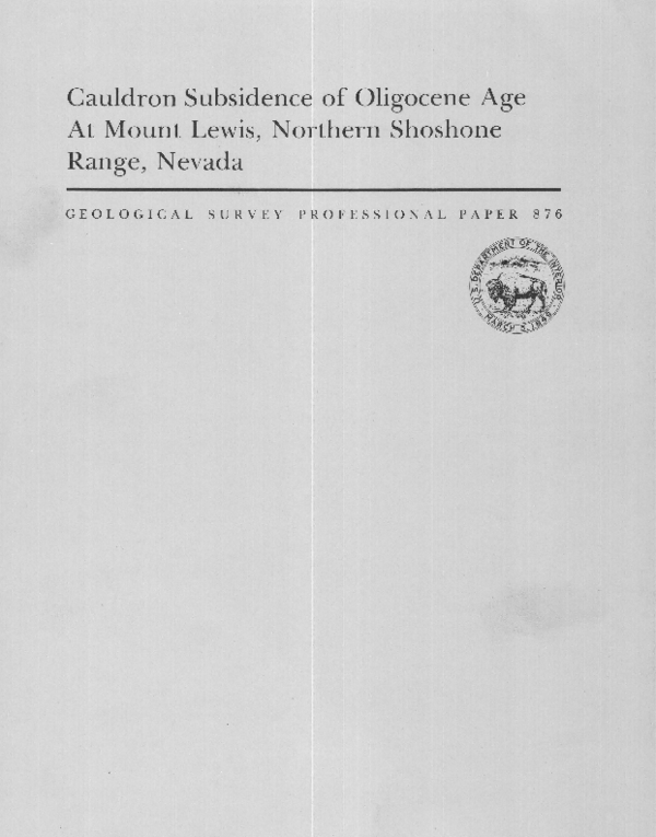 (PDF) Cauldron subsidence of Oligocene age at Mount Lewis, northern ...