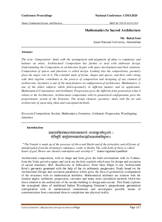 (PDF) Mathematics In Sacred Architecture