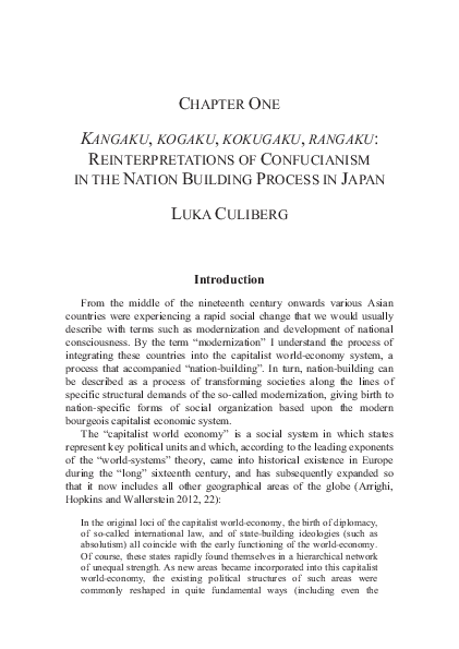 (PDF) Kangaku, Kogaku, Kokugaku, Rangaku: Reinterpretations of ...