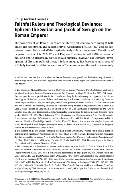 (PDF) Faithful Rulers and Theological Deviance: Ephrem the Syrian and ...