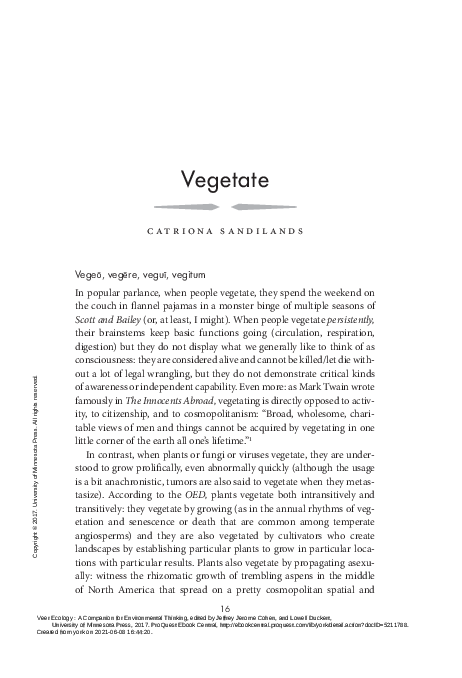 (PDF) Vegetate