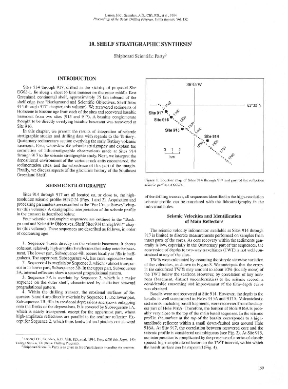 (PDF) 10. Shelf Stratigraphic SYNTHESIS1