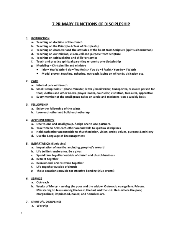 (DOC) DISCIPLESHIP - BASICS OF DISCIPLESHIP