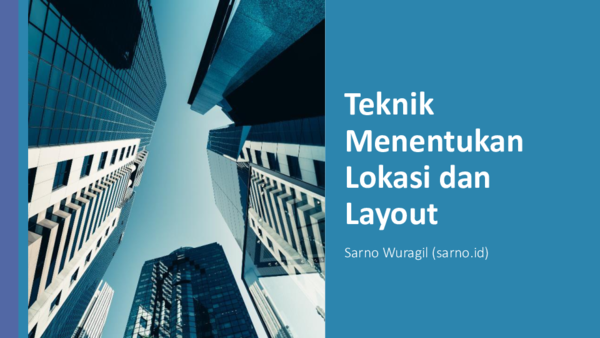 (PDF) Teknik Menentukan Lokasi dan Layout