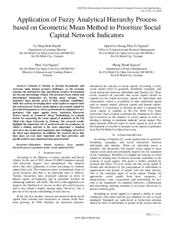 (PDF) Application of a fuzzy analytical hierarchy process to the prediction of vibration during ...