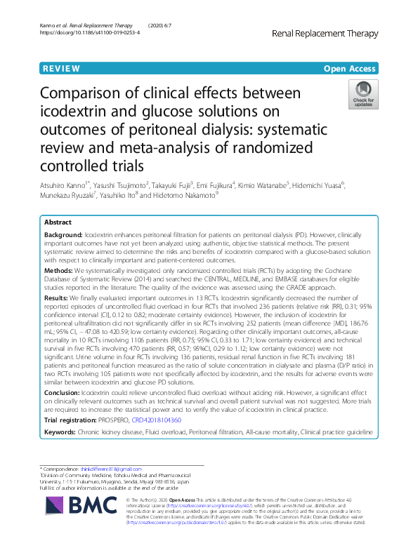 (PDF) Comparison of clinical effects between icodextrin and glucose ...