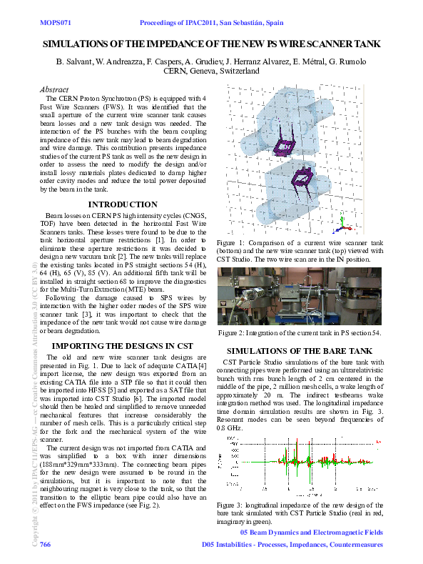 (PDF) Simulations of the impedance of the new PS wire scanner tank
