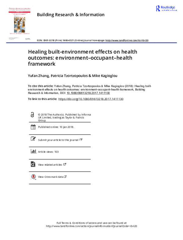 (PDF) Healing built-environment effects on health outcomes: environment ...