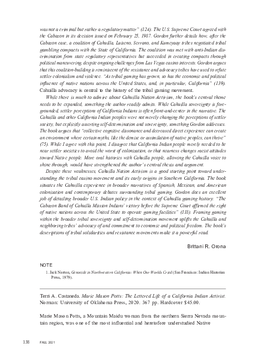 (PDF) Marie Mason Potts: The Lettered Life of a California Indian ...