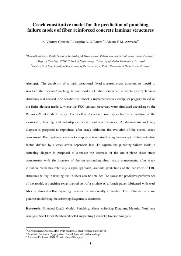 (PDF) Crack constitutive model for the prediction of punching failure modes of fiber reinforced ...