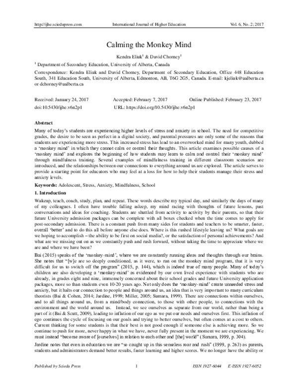 (PDF) Calming the Monkey Mind