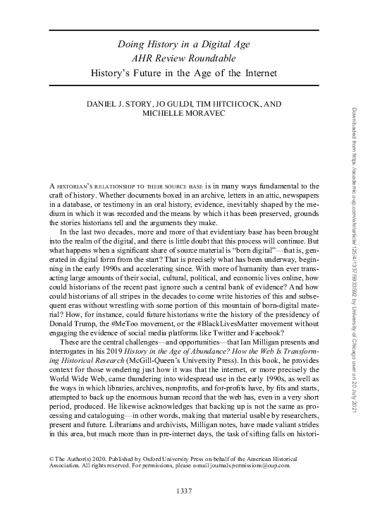 (PDF) Writing History in a Paperless World: Archives of the Future ...