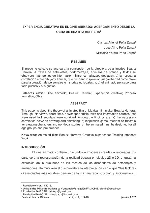 (PDF) 2017. Peña Claritza, Peña José y Peña Mixzaida. Experiencia ...