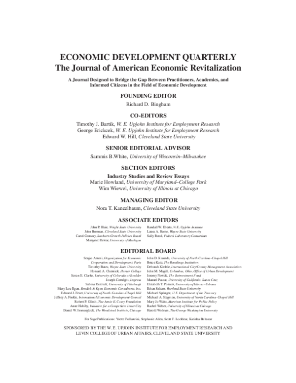 (PDF) Yes, But...: Questioning the Conventional Wisdom about Economic ...