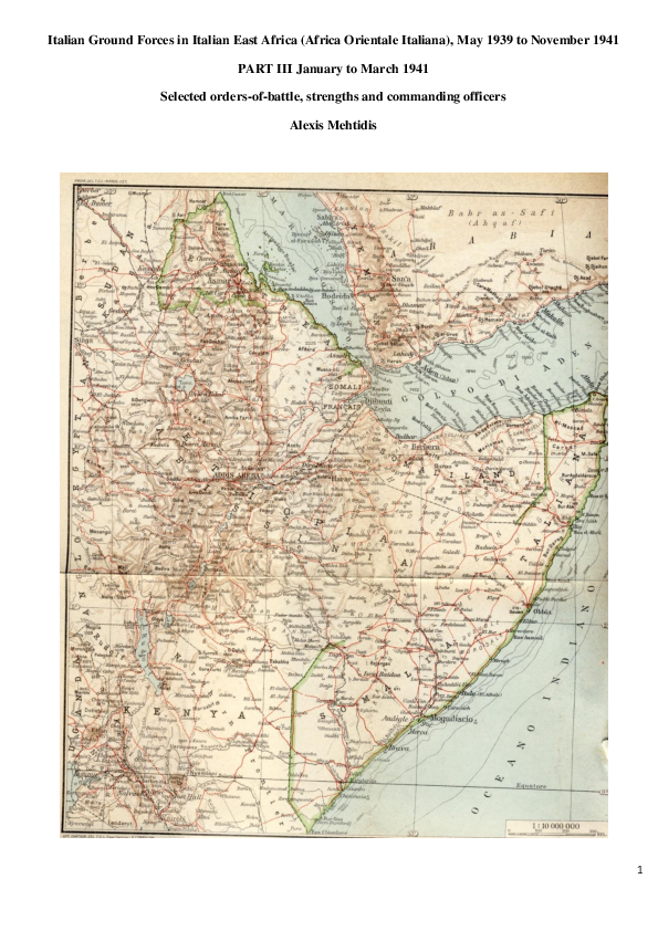 (PDF) Italian Ground Forces in Italian East Africa (Africa Orientale ...