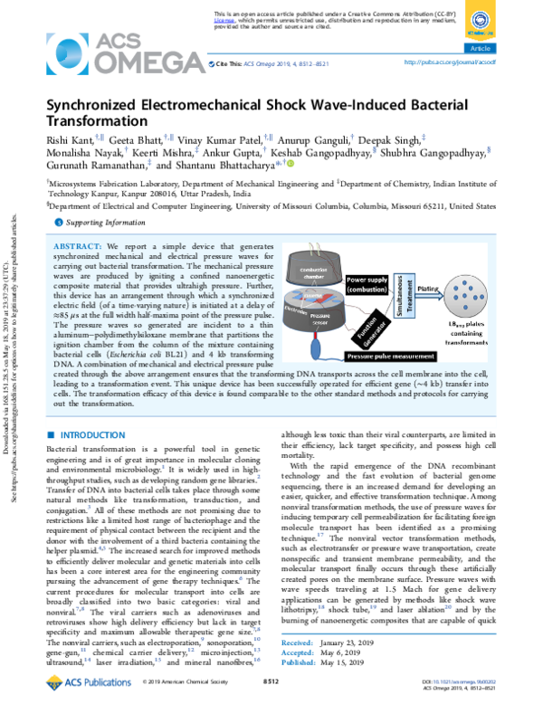 (PDF) Synchronized Electromechanical Shock Wave-Induced Bacterial ...