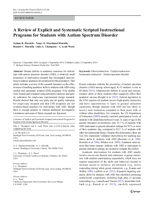 (PDF) A Review of Explicit and Systematic Scripted Instructional ...