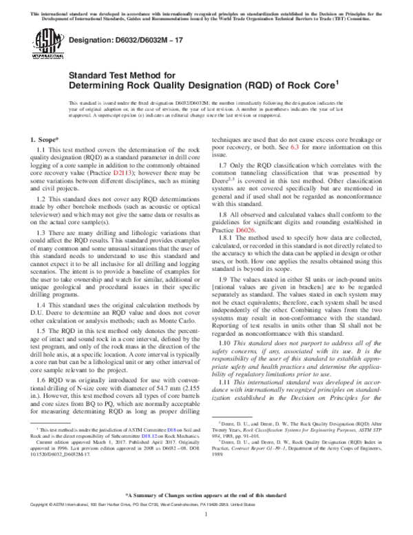 (PDF) Determining Rock Quality Designation (RQD) of Rock Core 1