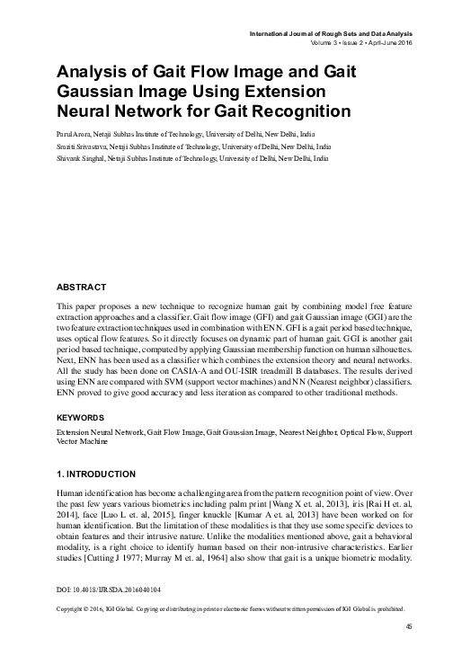 (PDF) Analysis of Gait Flow Image and Gait Gaussian Image Using Extension Neural Network for ...