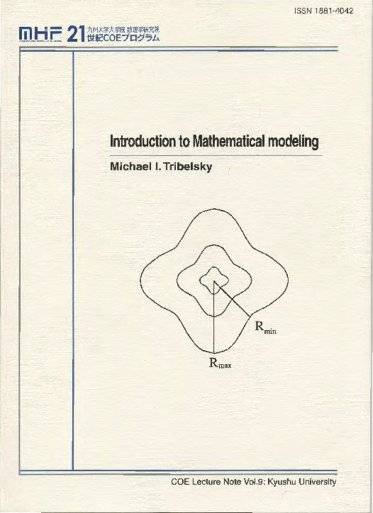 (PDF) Introduction to mathematical modeling. COE Lecture Note 9: Kyushu ...