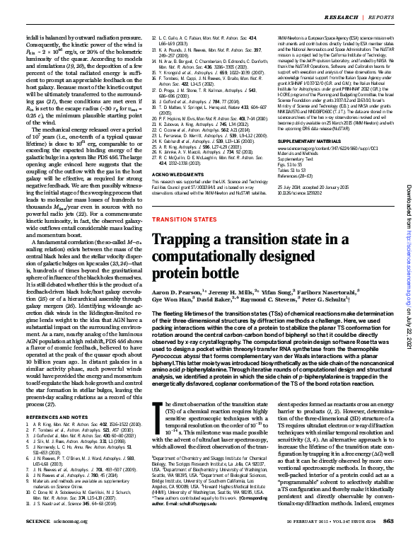 (PDF) Transition states. Trapping a transition state in a ...
