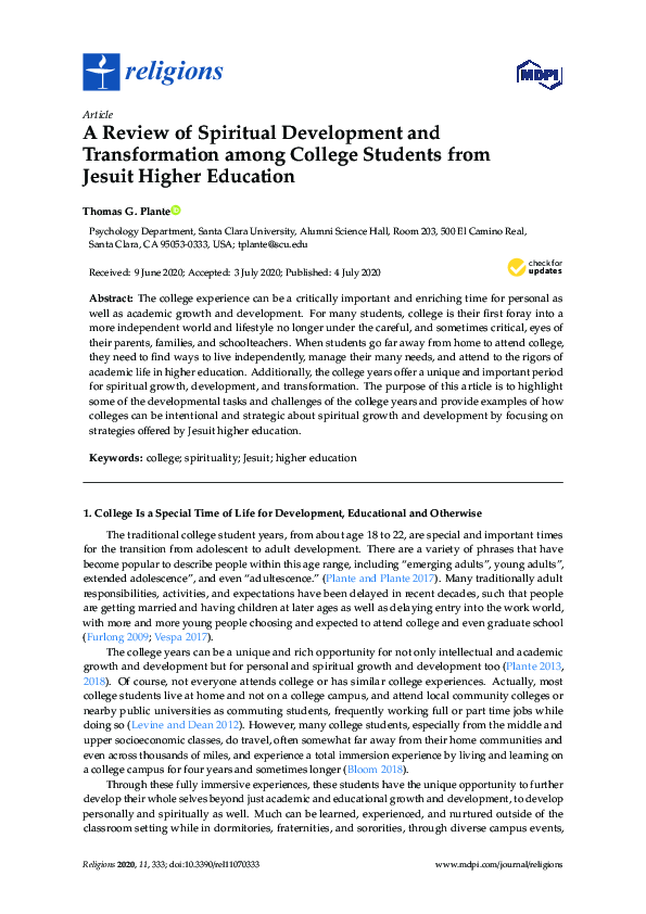 (PDF) A Review of Spiritual Development and Transformation among ...