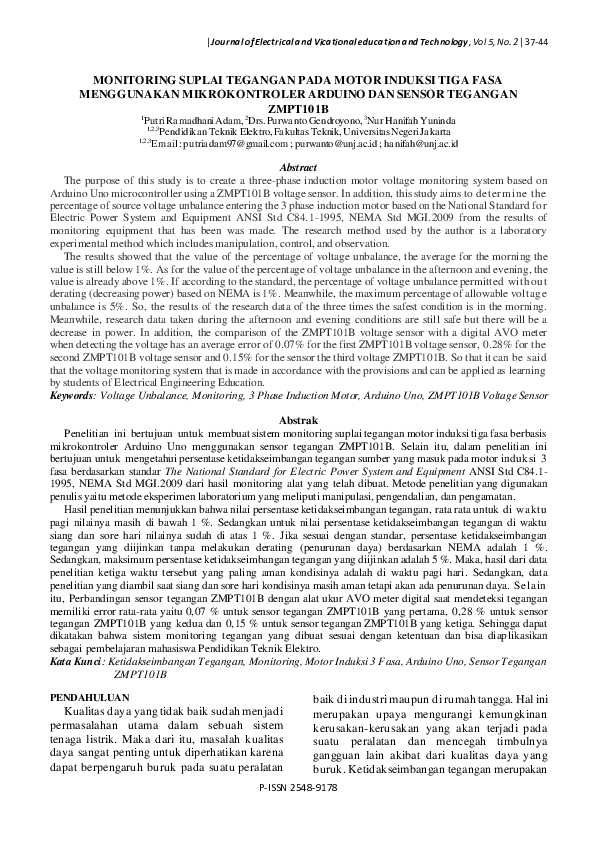 (PDF) Monitoring Suplai Tegangan Pada Motor Induksi Tiga Fasa ...