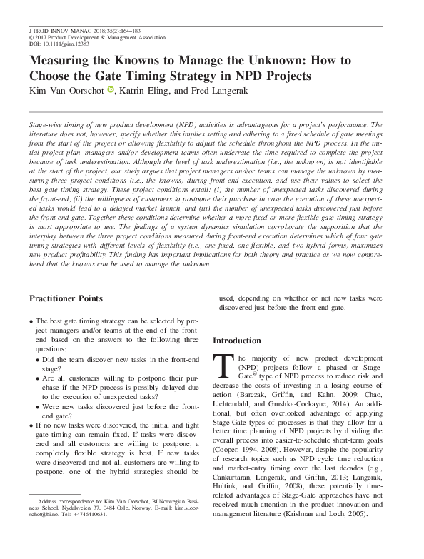 (PDF) Measuring the Knowns to Manage the Unknown: How to Choose the ...