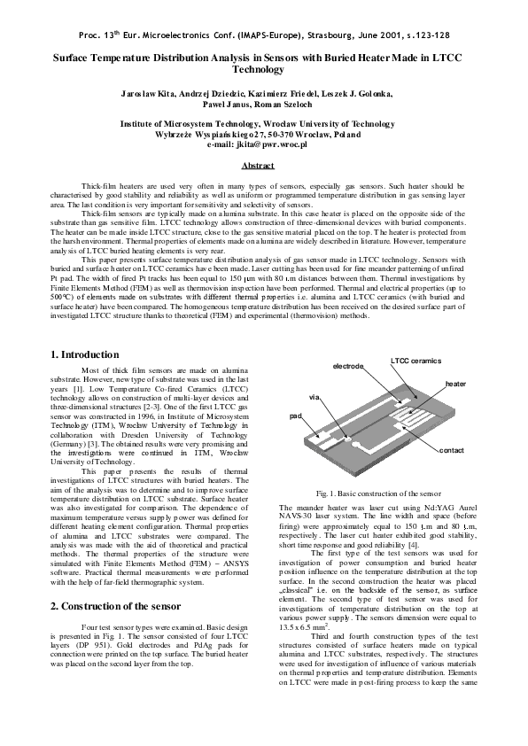 (PDF) Surface temperature distribution analysis in sensors with buried ...
