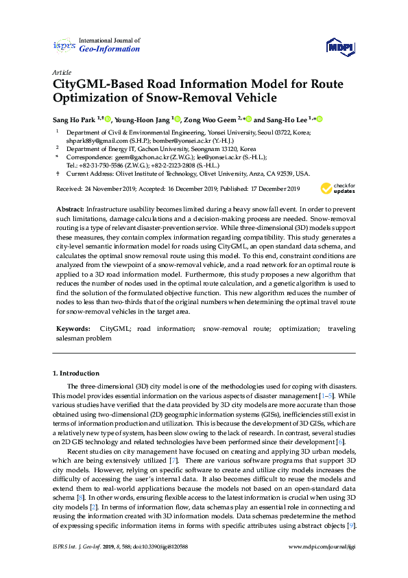 (PDF) CityGML-Based Road Information Model for Route Optimization of ...