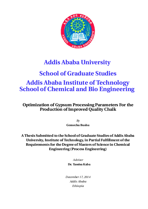(PDF) Addis Ababa University School of Graduate Studies Addis Ababa Institute of Technology ...