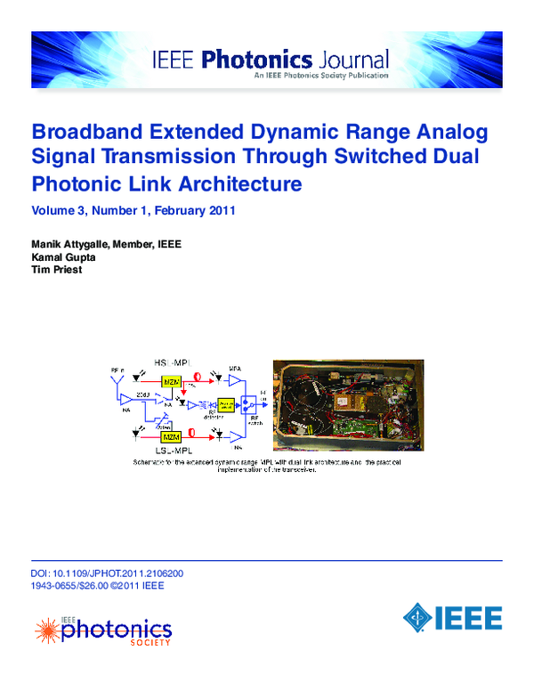 (PDF) Broadband Extended Dynamic Range Analog Signal Transmission ...