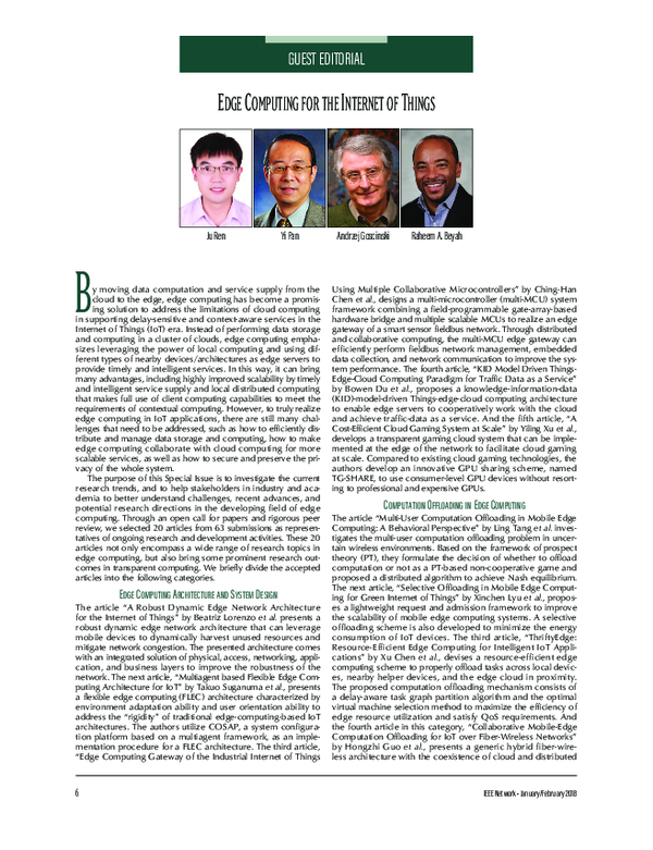 (PDF) Edge computing for the internet of things