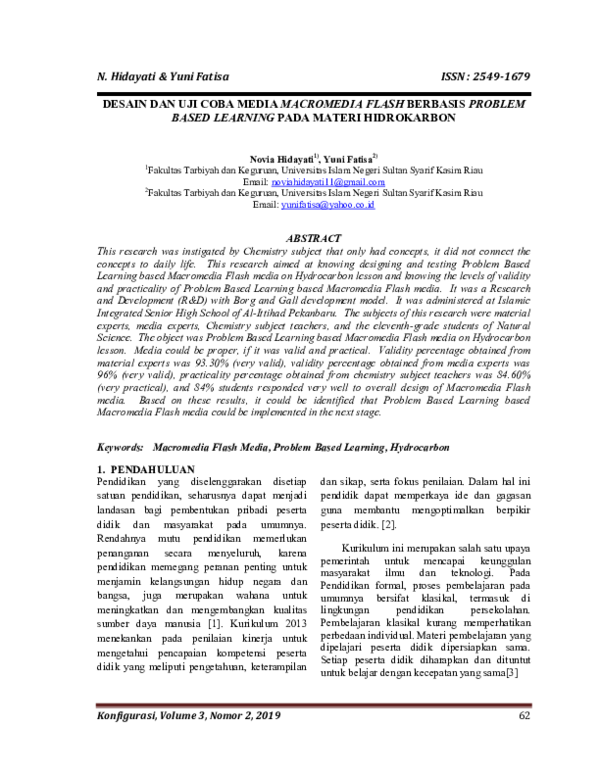 (PDF) Desain Dan Uji Coba Media Macromedia Flash Berbasis Problem Based ...