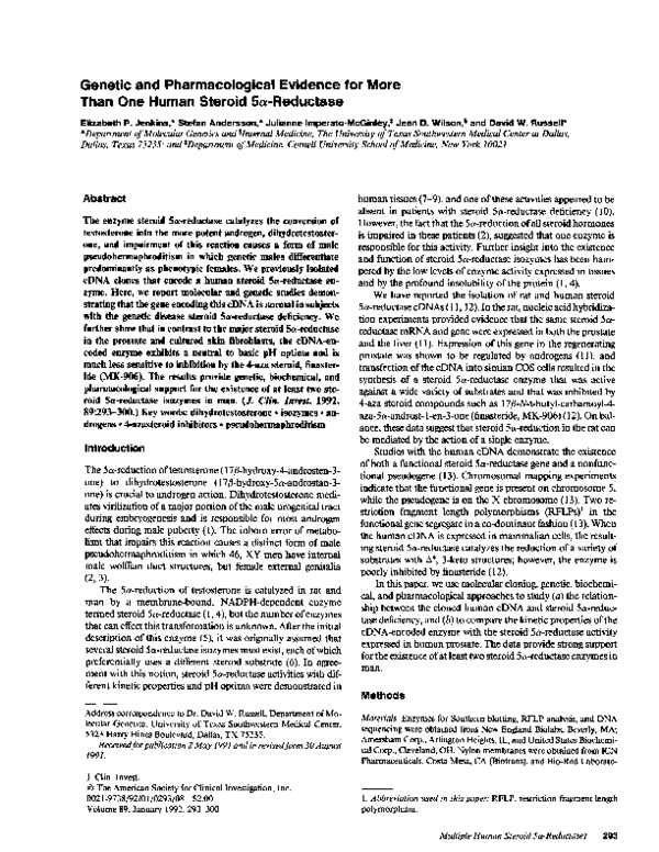 (PDF) Genetic and pharmacological evidence for more than one human ...