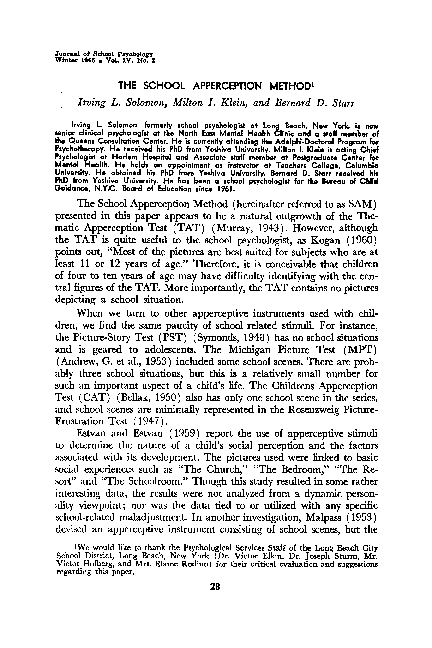 (PDF) The school apperception method