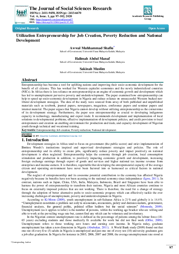 (PDF) The Journal of Social Sciences Research