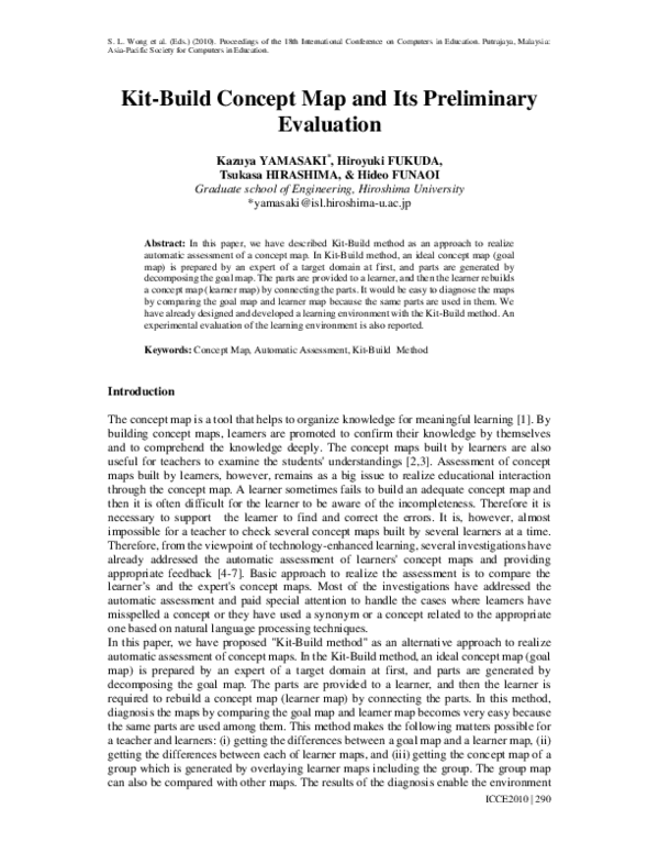 (PDF) Kit-Build Concept Map and Its Preliminary Evaluation