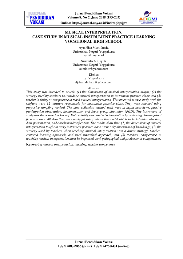 (PDF) Musical interpretation: case study in musical instrument practice ...