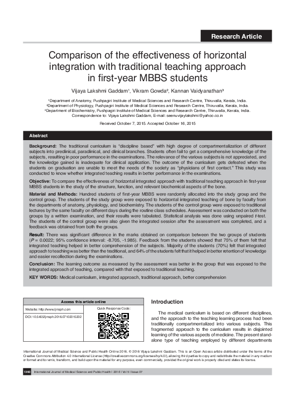 (PDF) Comparison of the effectiveness of horizontal integration with ...
