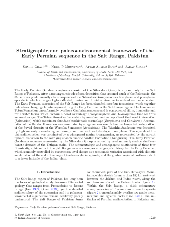 (PDF) Stratigraphic and palaeoenvironmental framework of the Early ...
